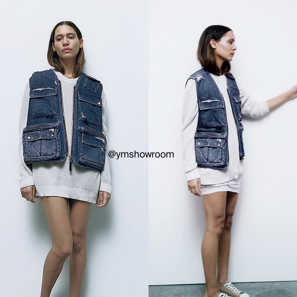 Zara | Jackets & Coats | Zara Denim Vest | Poshmark